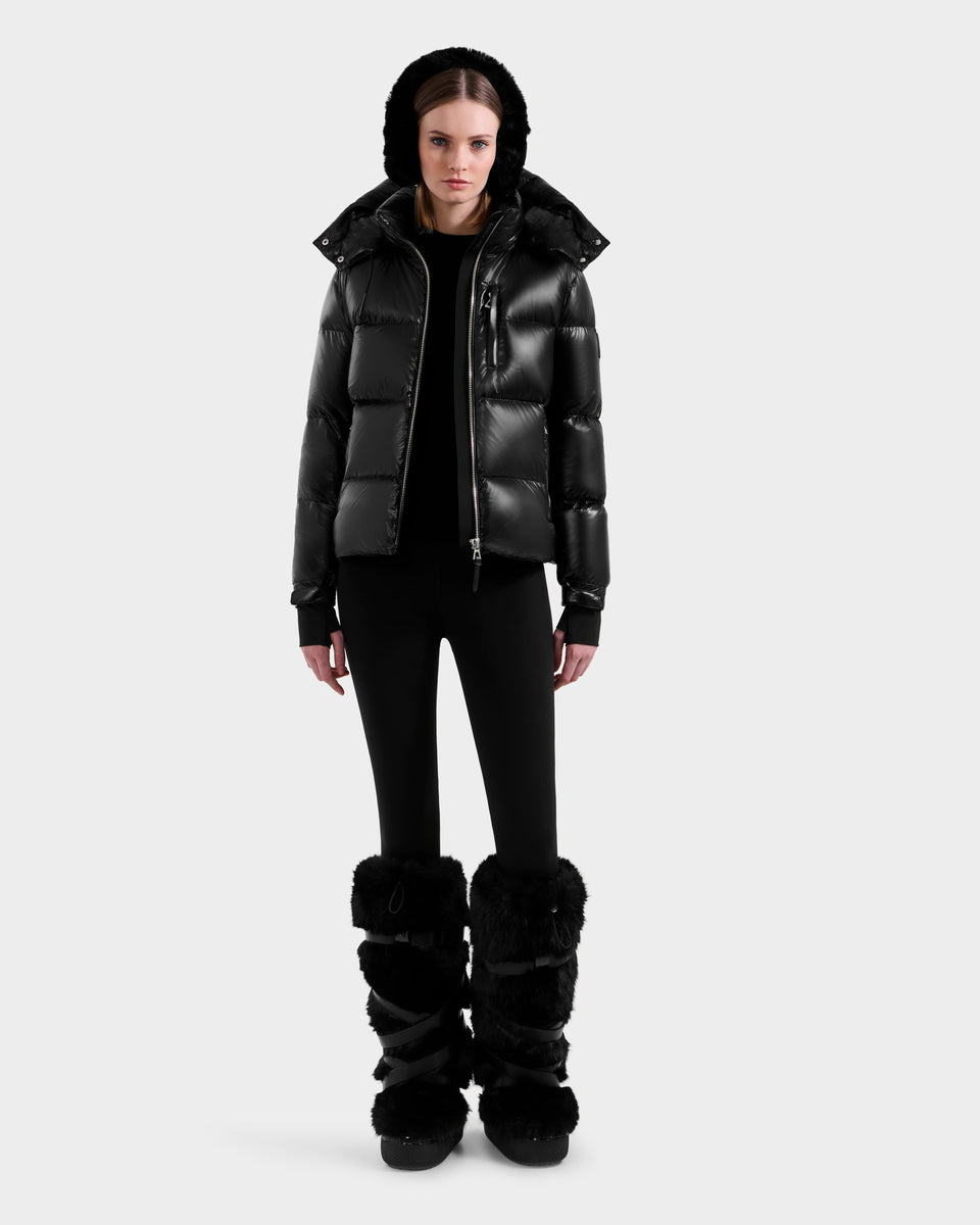 Shop RUDSAK ASHLYN Glossy Quilted Down Puffer Jacket for Women – ASPHALT