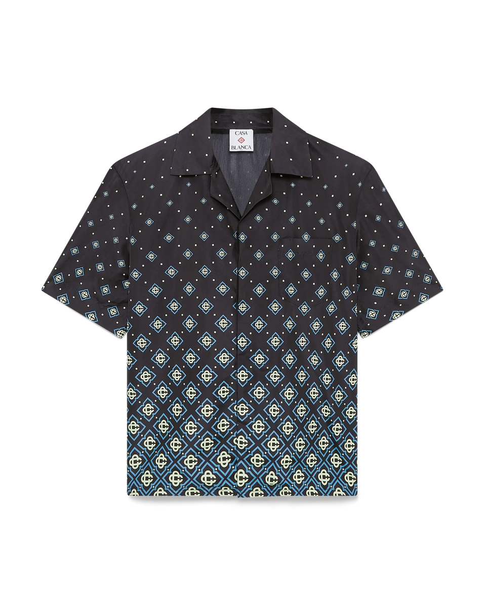 CASABLANCA Degrade Monogram Short Sleeve Swimwear Men's Apparel – ASPHALT