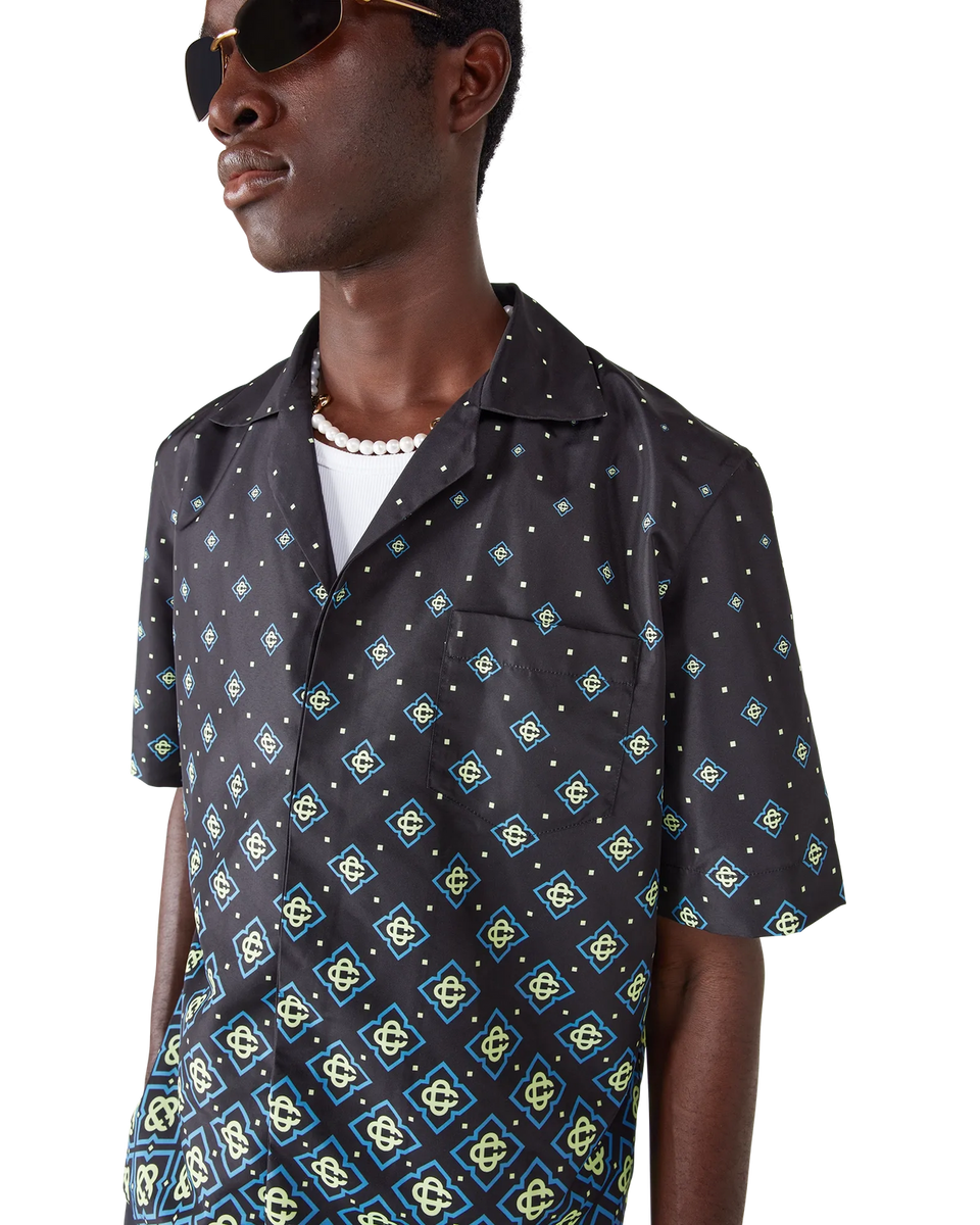 CASABLANCA Degrade Monogram Short Sleeve Swimwear Men's Apparel – ASPHALT