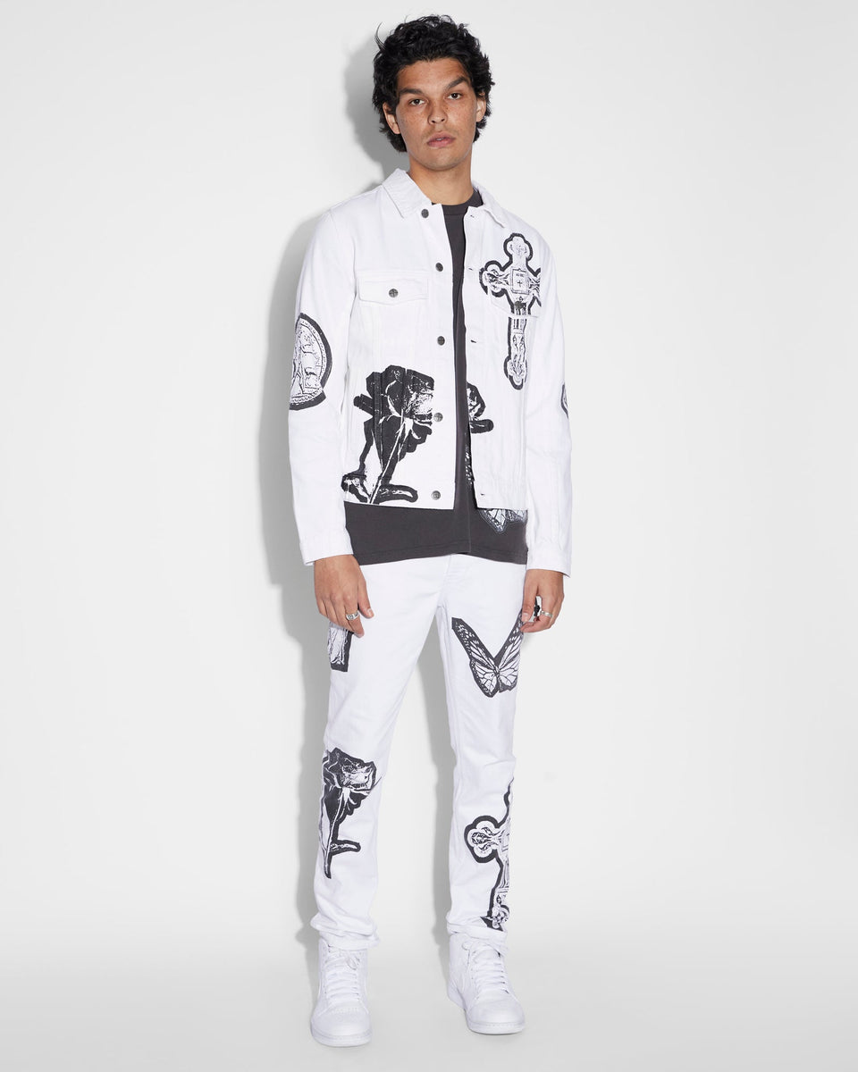 KSUBI Classic Jacket Kut Out Ivory Mens Apparel – ASPHALT