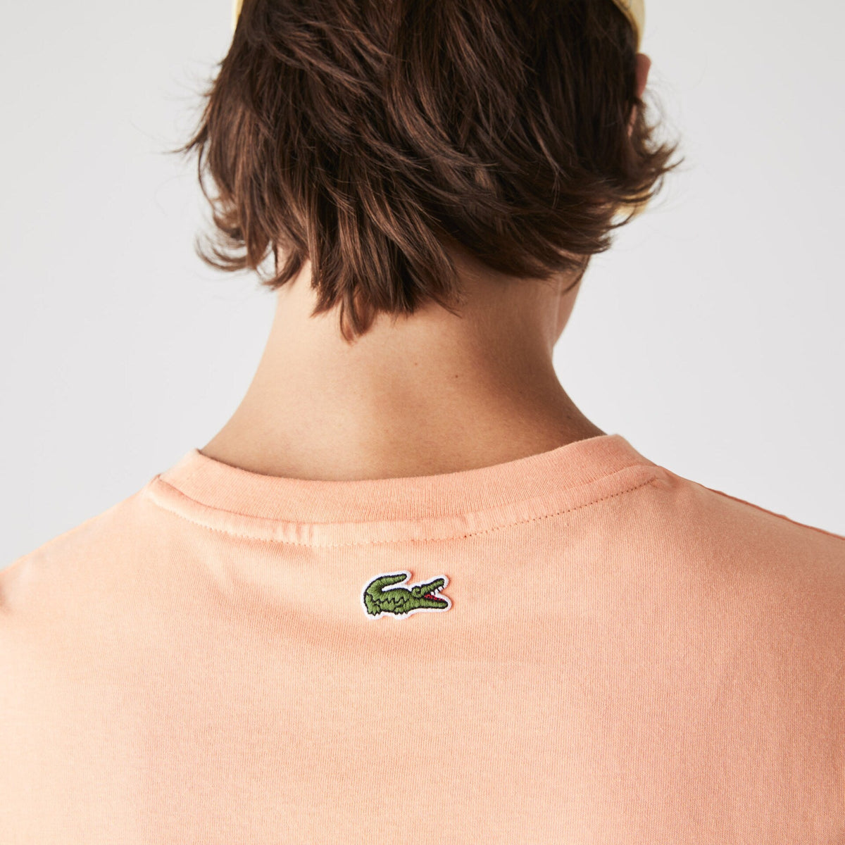 LACOSTE Crew Neck Print Lettering Cotton T-shirt Mens Apparel – ASPHALT