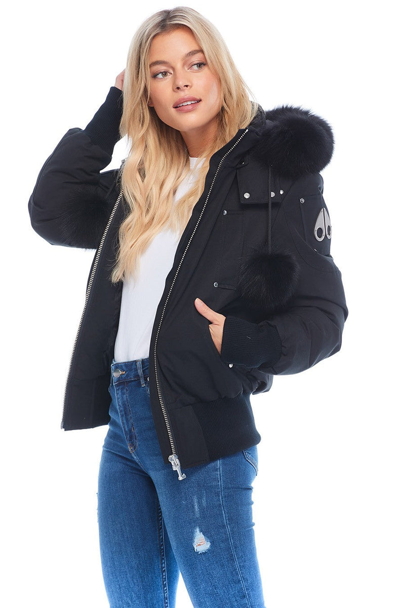 MOOSE KNUCKLES DEBBIE BOMBER Womens Apparel – ASPHALT