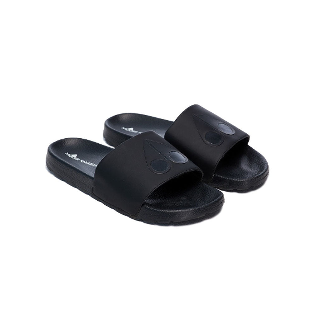 MOOSE KNUCKLES LOGO SLIDES UNISEX SANDALS – ASPHALT